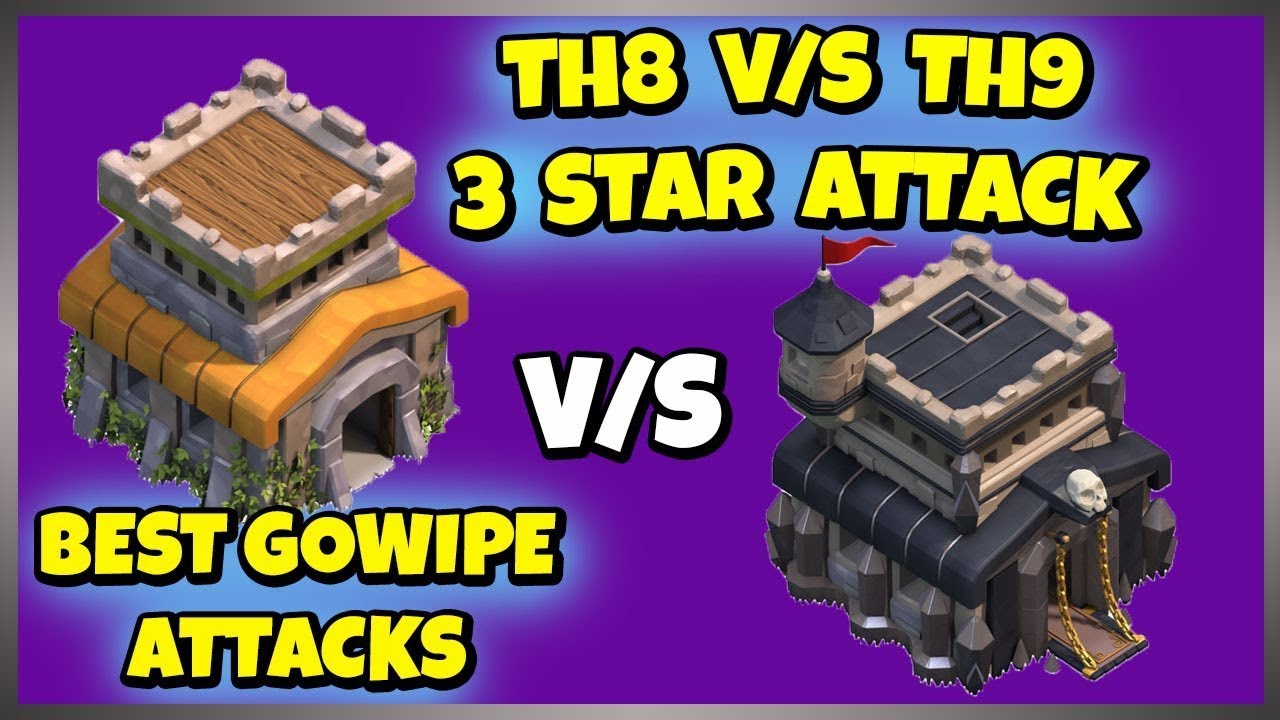 Clash of Clans Th 8 vs MAX Th 9 Attack New Strategy 2022 #Th 9 MAX ...