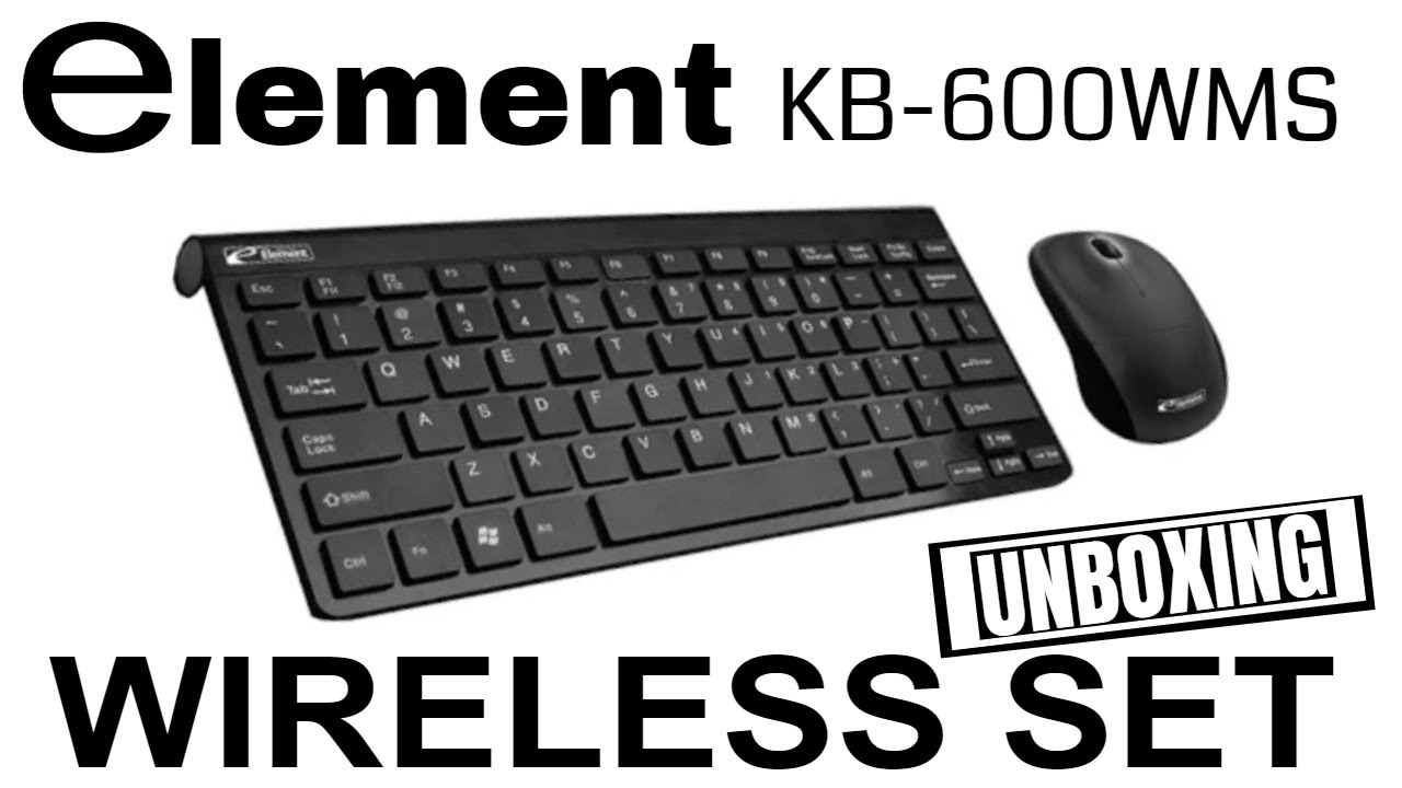 ELEMENT KB-600WMS Mini Keyboard & Mouse Wireless Set Unboxing - YouTube