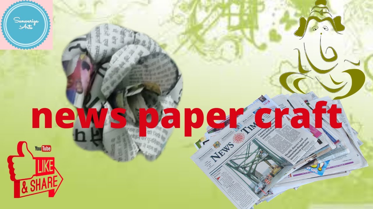 news paper craft - YouTube