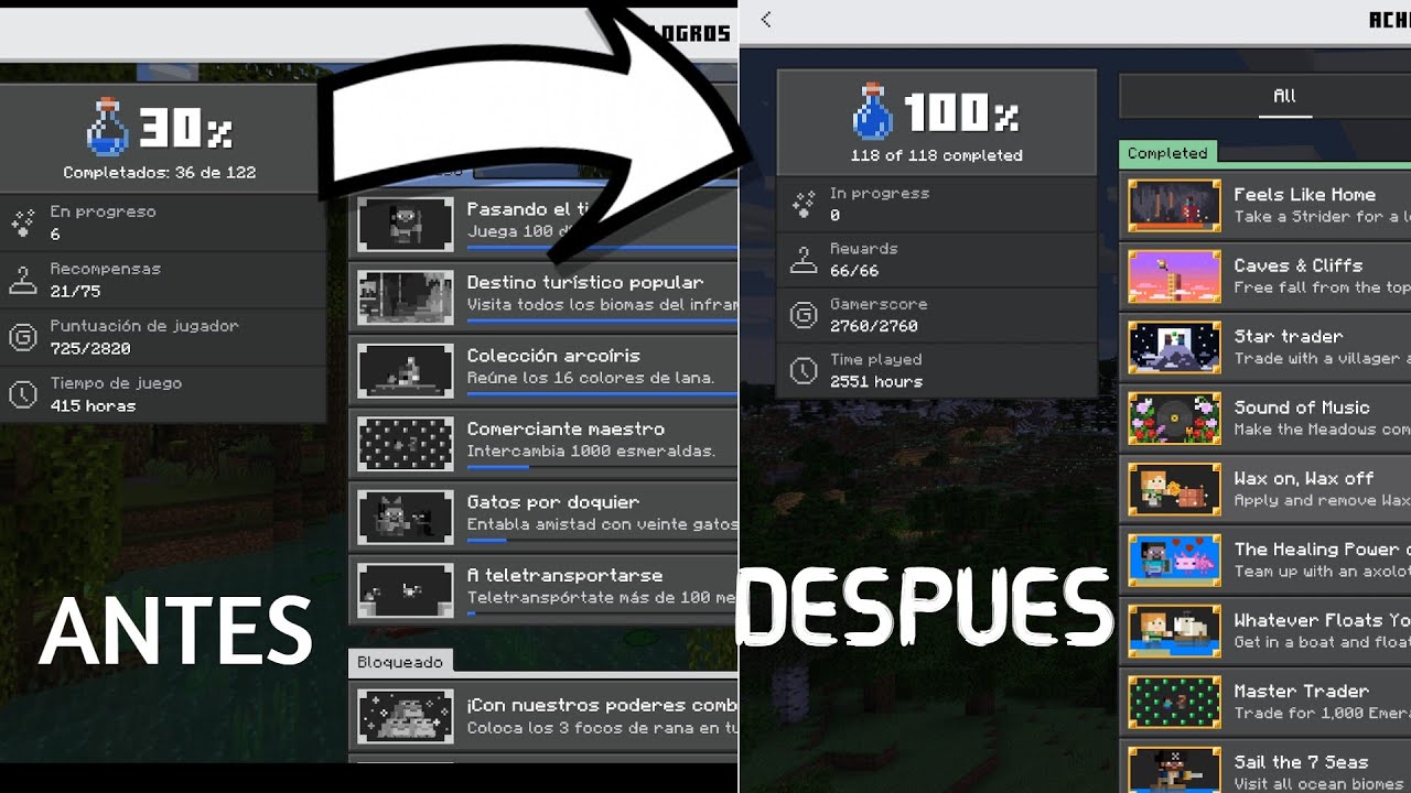 !COMO CONSEGUIR TODOS LOS LOGROS DE MINECRAFT BEDROCK!(MAPA) - YouTube