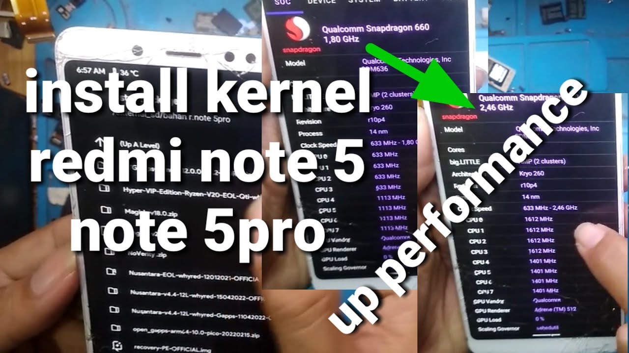install custom kernel redmi note 5||note 5pro||overclock redmi note 5||note 5pro - YouTube
