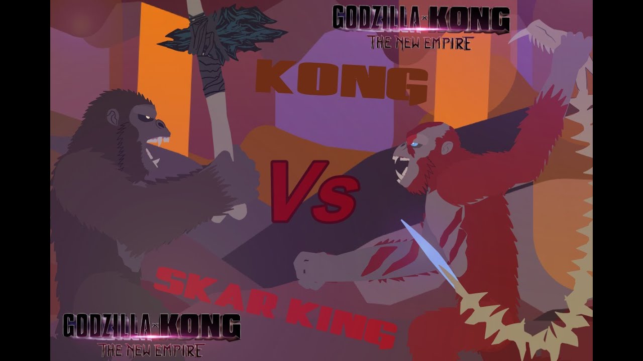 Kong Vs Skar King - Animation - Pivot Animator - Godzilla X kong The ...