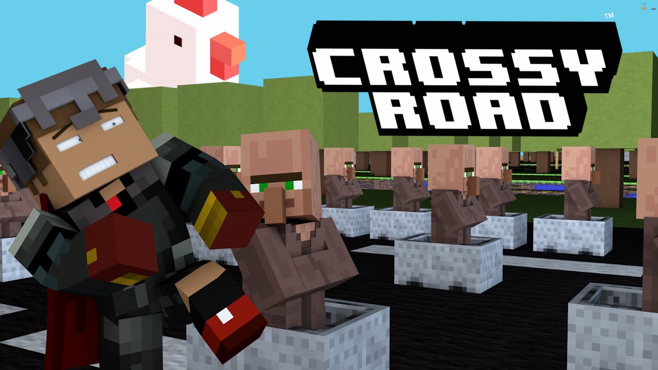 Crossy Road In Minecraft! | PLAYING IN TRAFFIC | Minecraft Crossy Road ...