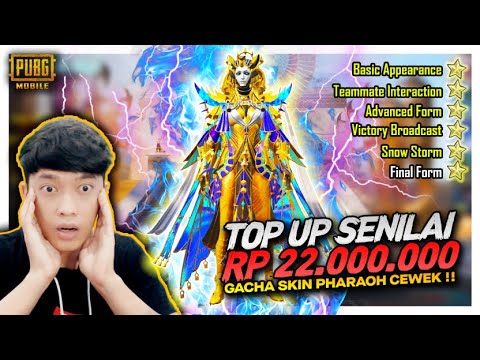 TOP UP SENILAI RP 22.000.000 NEKAT GACHA SKIN PHARAOH CEWEK , MAHAL ...