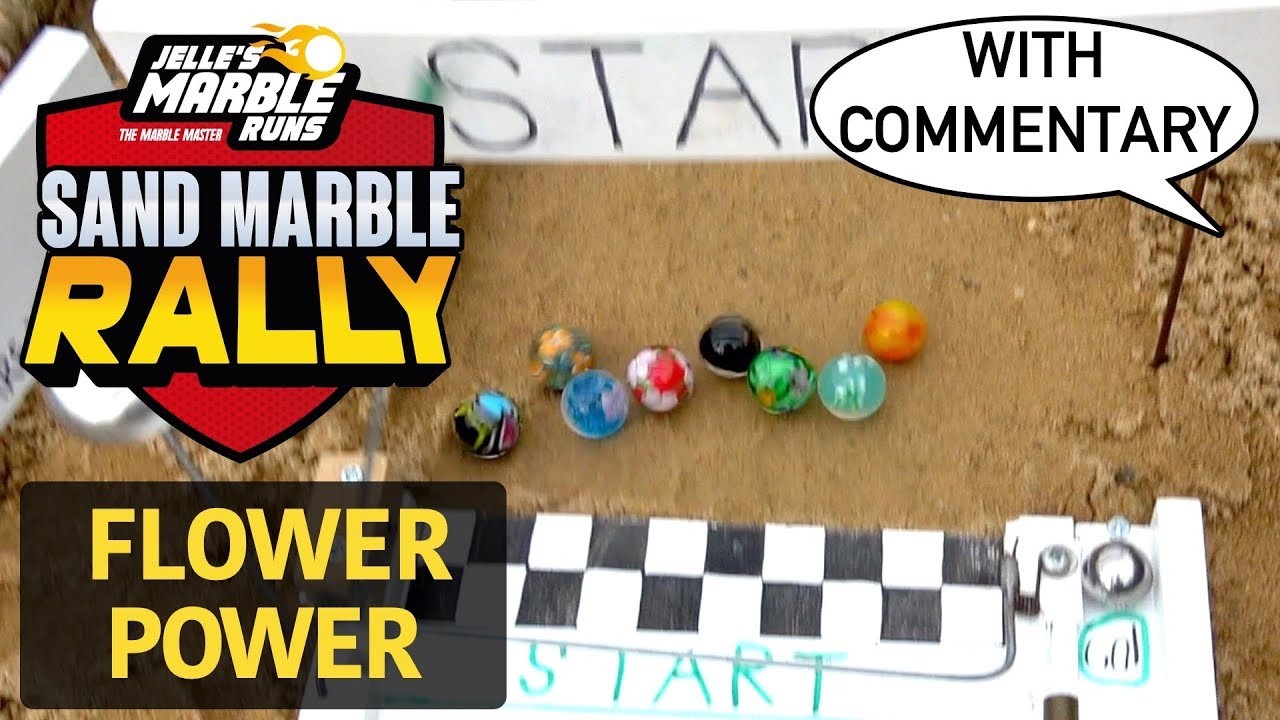 Flower Power Sand Marble Race - YouTube