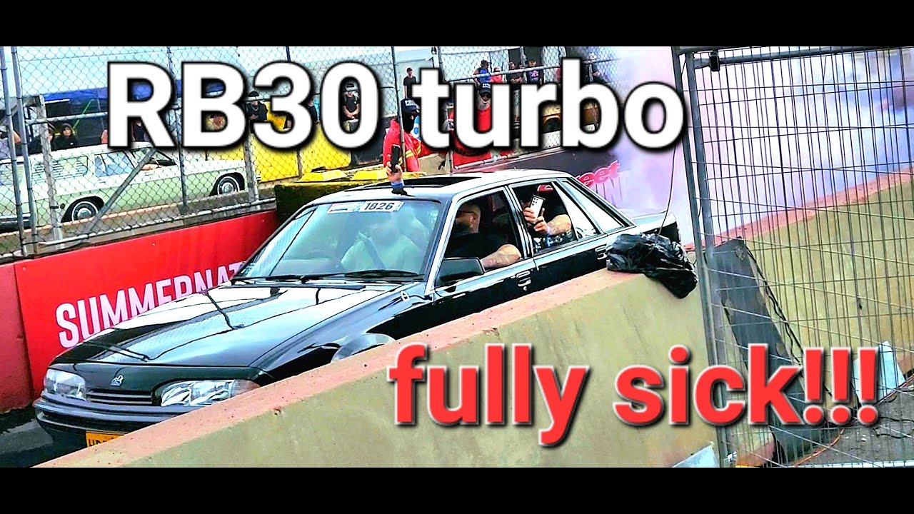 Summernats 36: RB30 det Holden Commodore VL Turbo on skid row - YouTube