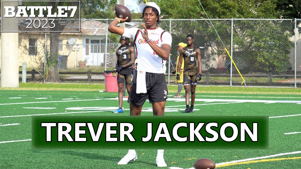 Orlando Jones 2024 QB Trever Jackson at Battle Miami 7v7 Tournament ...