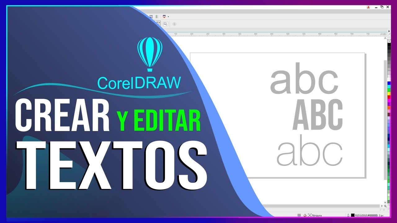 CREAR y Editar TEXTOS en Corel Draw | Mini Tutorial Principiantes - YouTube