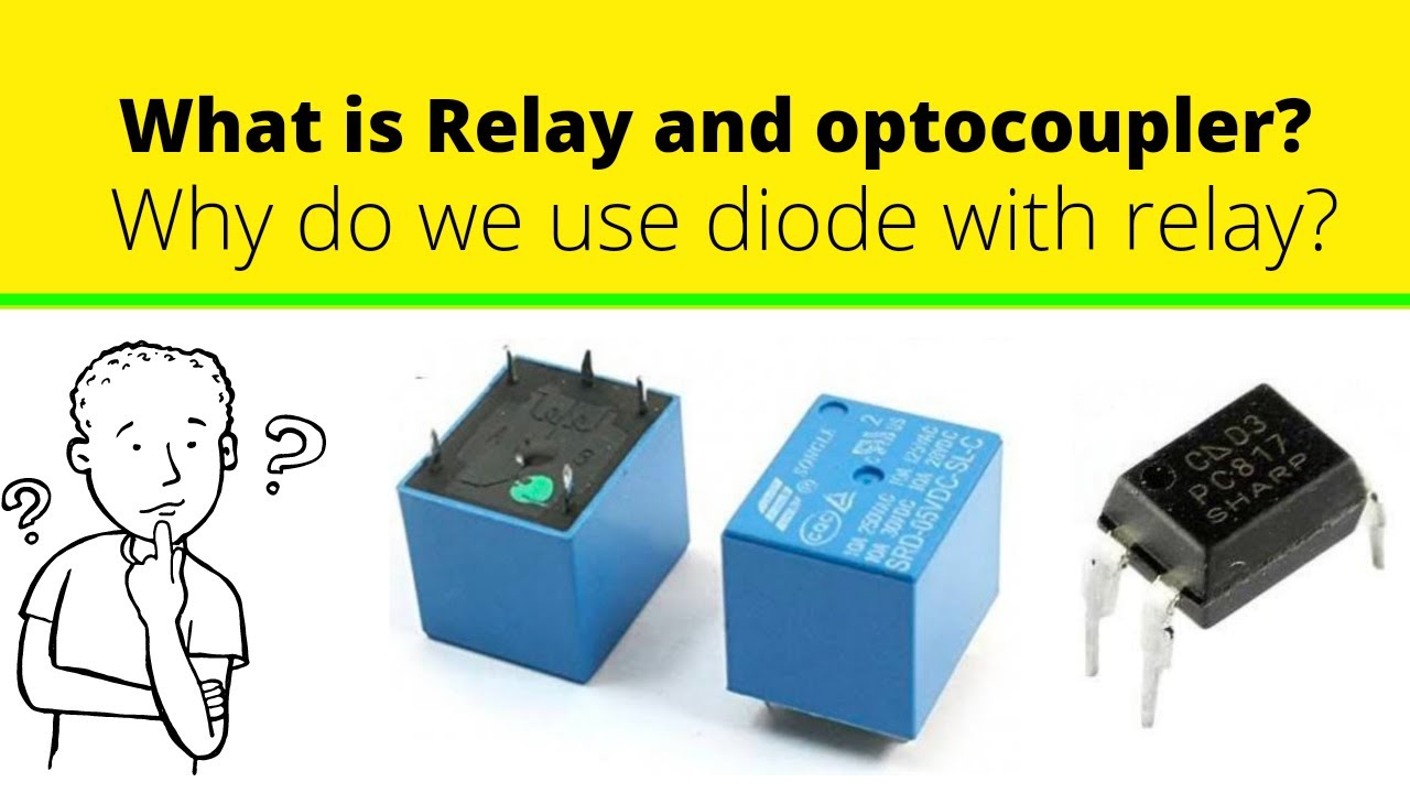 What is Relay/optocoupler|Why do we add diode to relay - YouTube