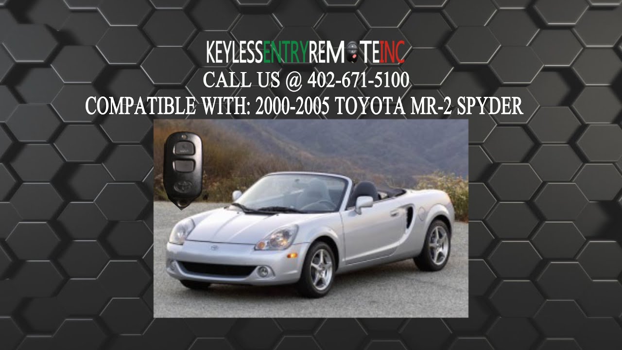 How To Replace Toyota MR 2 Spyder Key Fob Battery 2000 2001 2002 2003 ...