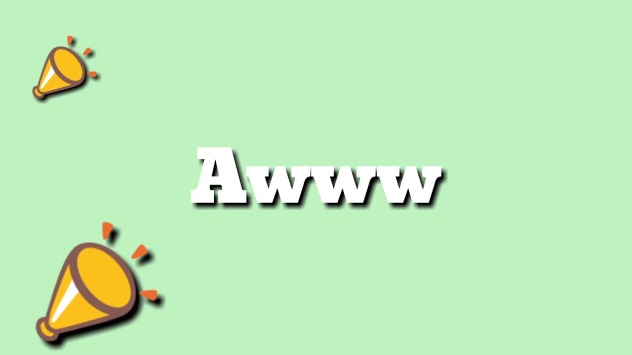 Awwww sound effect - YouTube
