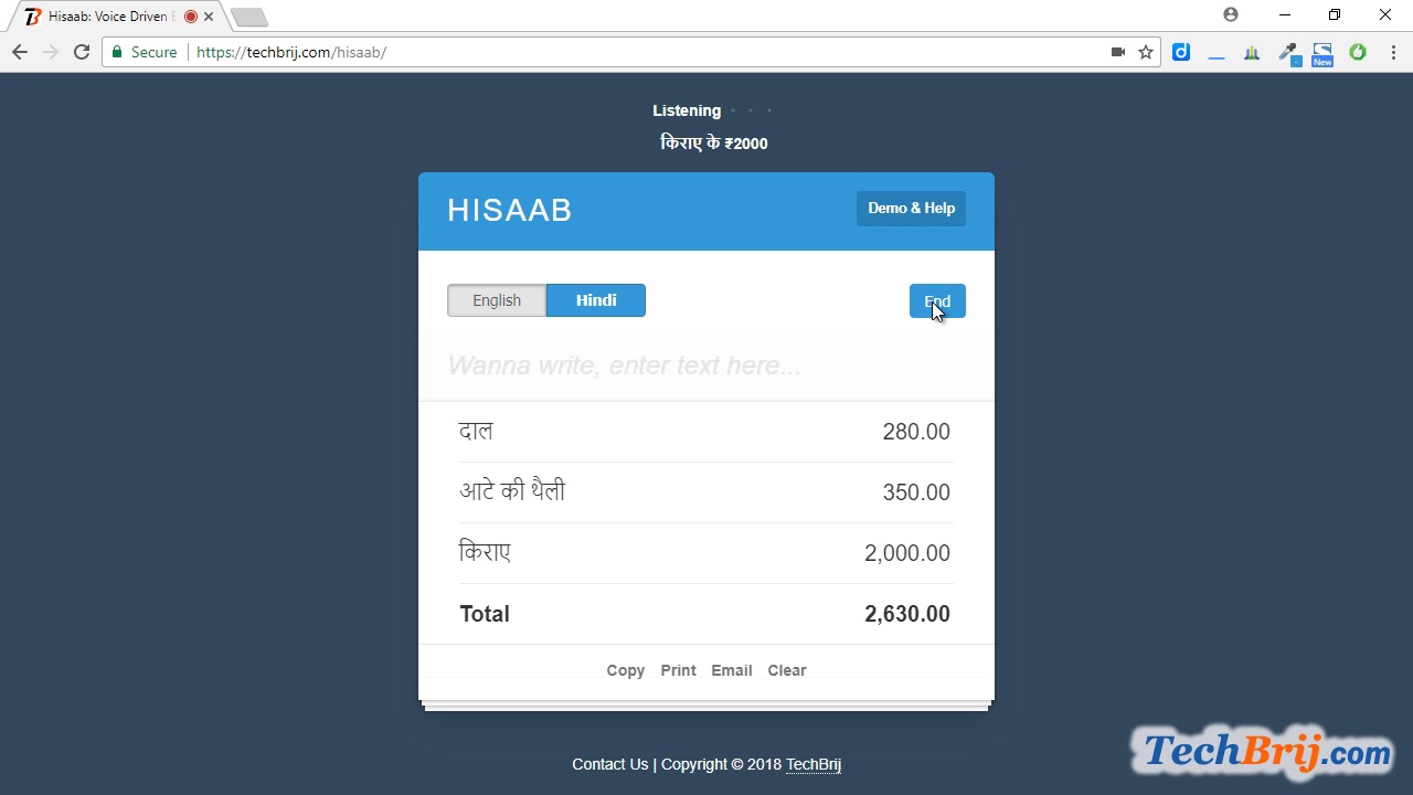 Hisaab - A speech recognition based expense tracker - YouTube