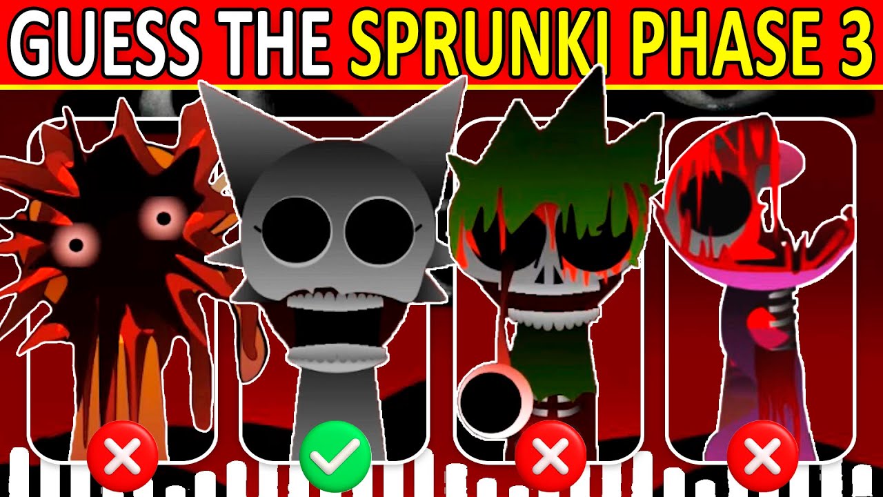 Guess The PHASE 3 SPRUNKI Characters By VOICE? 🔊 Incredibox Sprunki ...