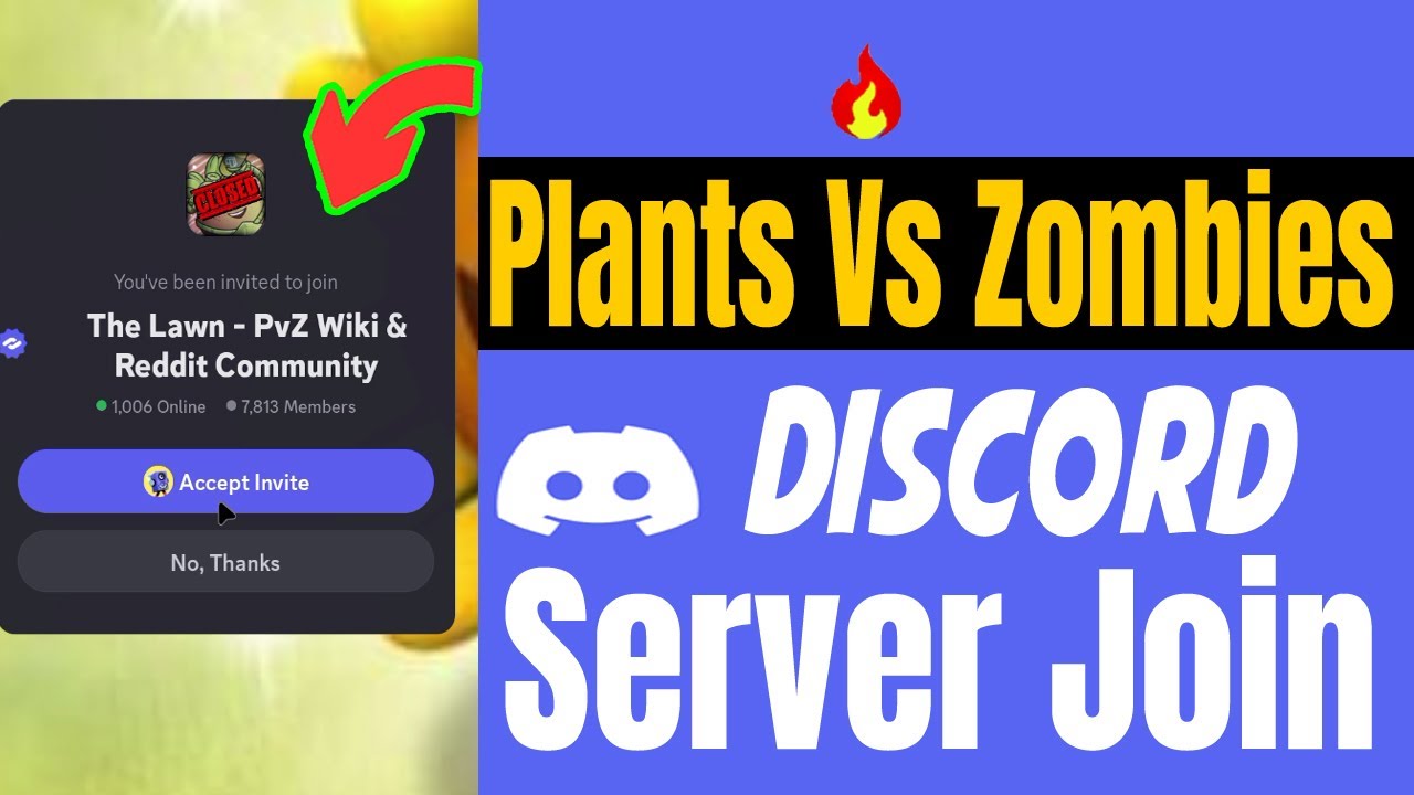How To Join Plants Vs Zombies Discord Server - YouTube