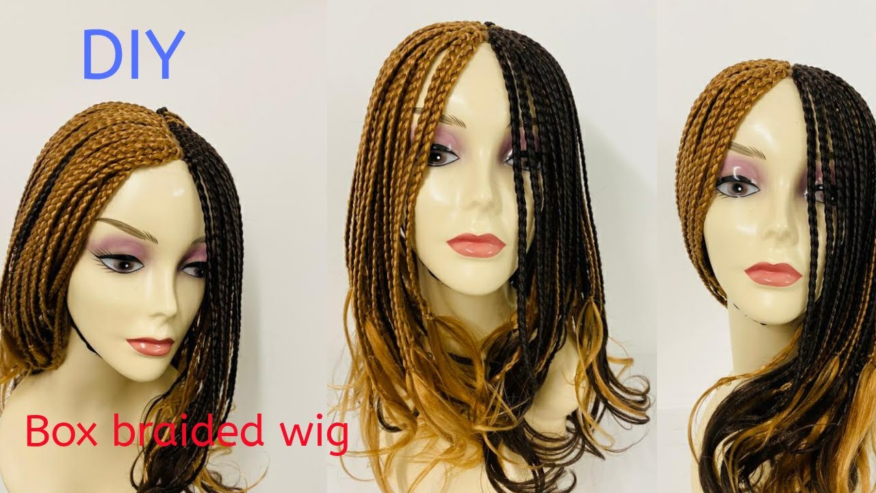 How To Make A Box Braided Wig Without Closure/Simple DIY/Pmersony - YouTube