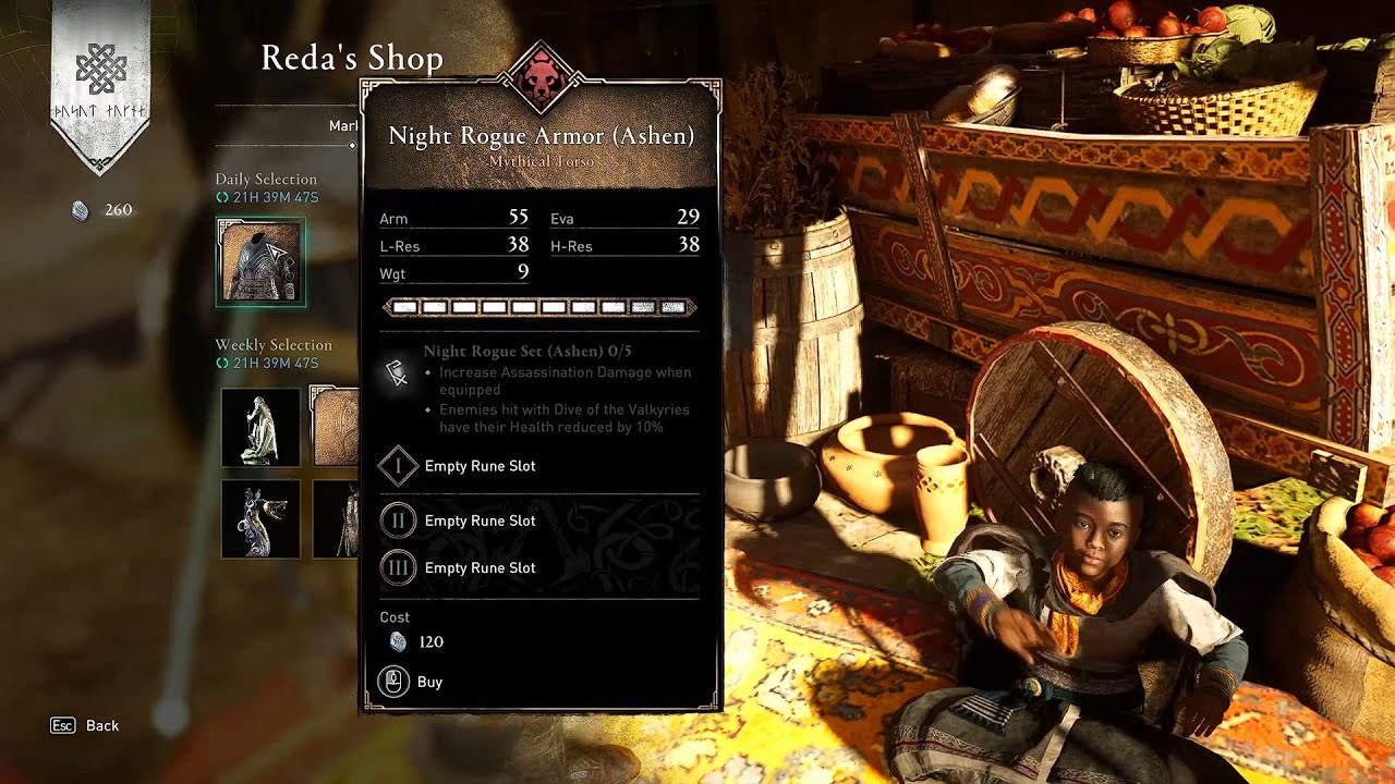 Assassin's Creed Valhalla - Reda's Shop 2024.02.26. - Night Rogue Armor ...