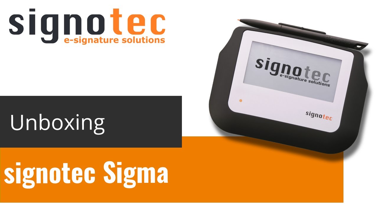 signotec Sigma - Unterschriftenpad - YouTube