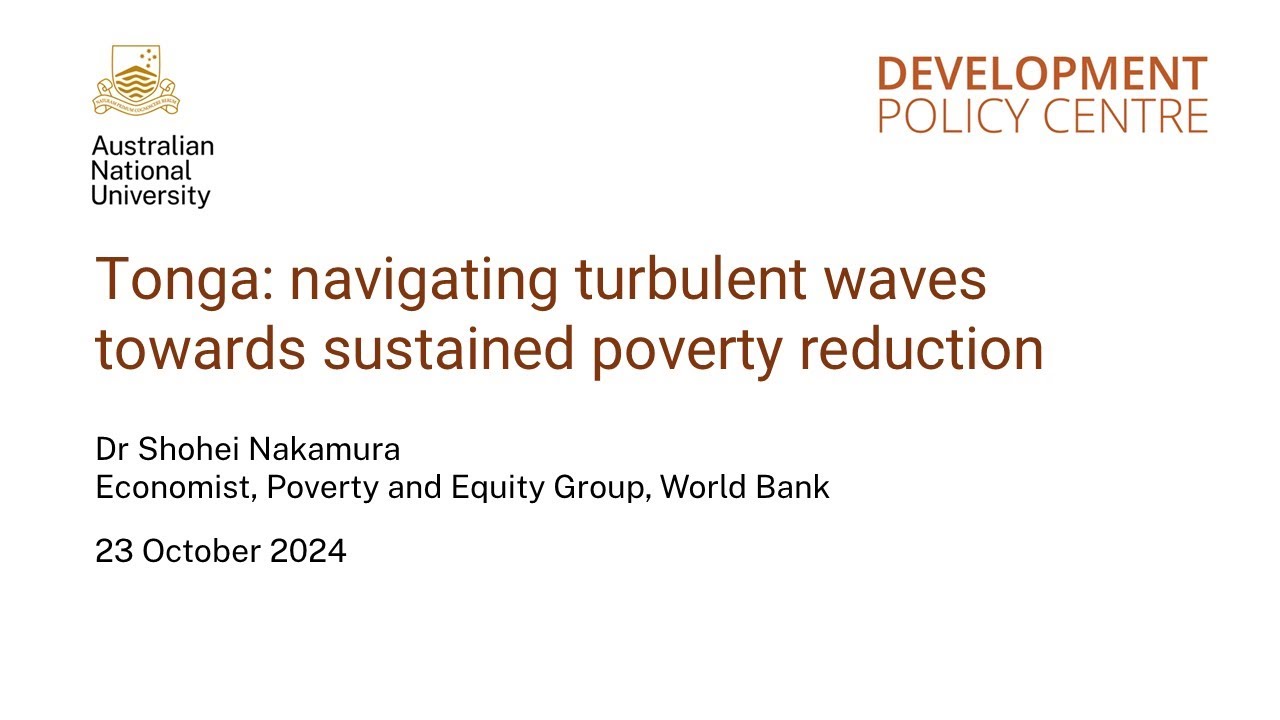 Tonga: navigating turbulent waves towards sustained poverty reduction ...