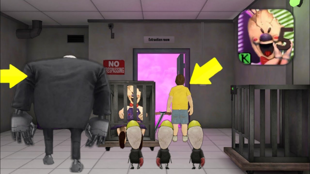 Ice Scream 5: J Takes Rod To Extraction Room? Can Boris & Mini Rods ...