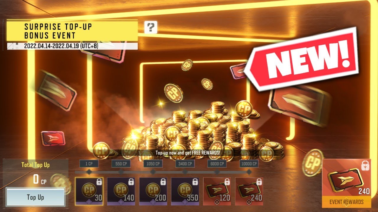 TOP UP NOW and GET FREE COD POINTS REWARDS!! | TOP-UP BONUS EVENT | COD ...