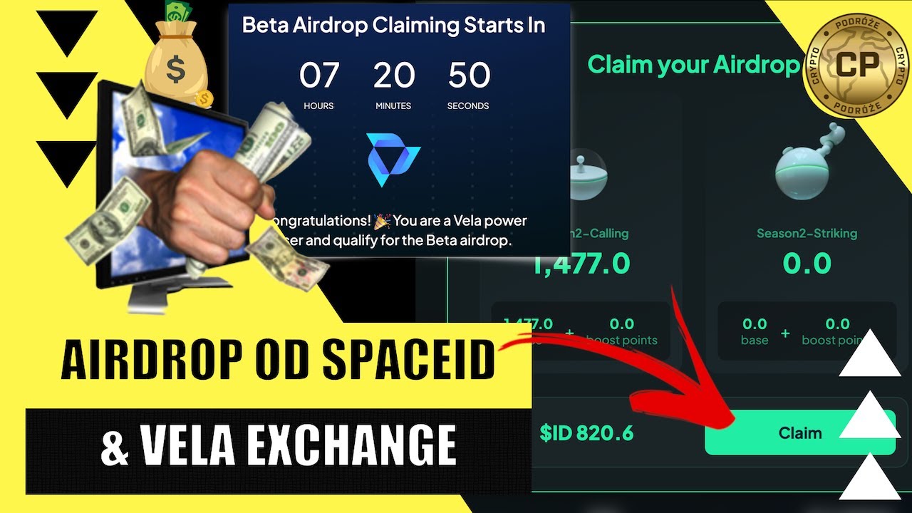 Dostaliśmy Airdrop od Space $ID u mnie $225 i od VelaExchange + Kilka ...