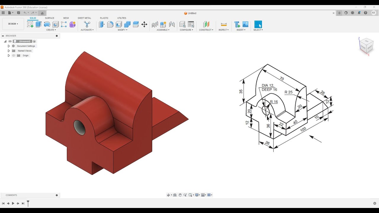 Fusion360 Part Modeling Tutorial 118 Design 3dmodeling Modelingtutorial Engineering