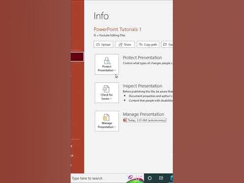 How to Protect PowerPoint Presentation with a Password - YouTube