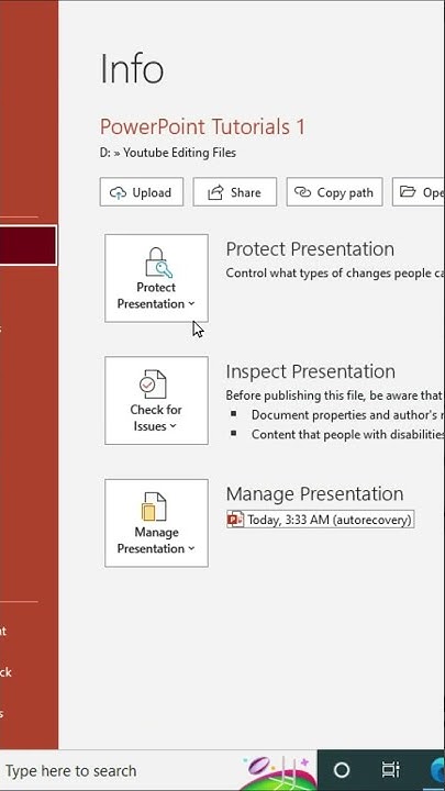 How to Protect PowerPoint Presentation with a Password - YouTube