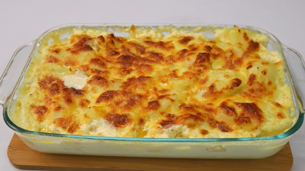 Papas a la crema gratinadas con queso (faciles y deliciosas) - YouTube