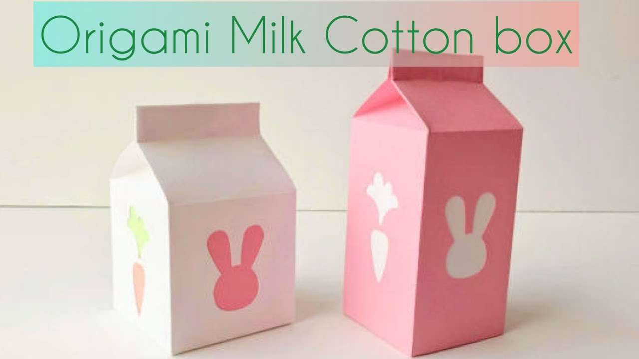 Origami Milk cotton Gift Box || How to make origami box || origami box ...