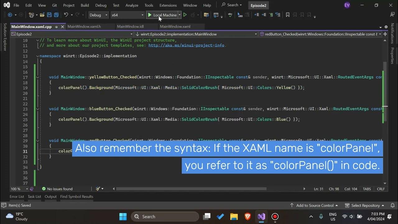 C++/WinRT + WinUI - Episode 2: XAML Controls Part I - YouTube