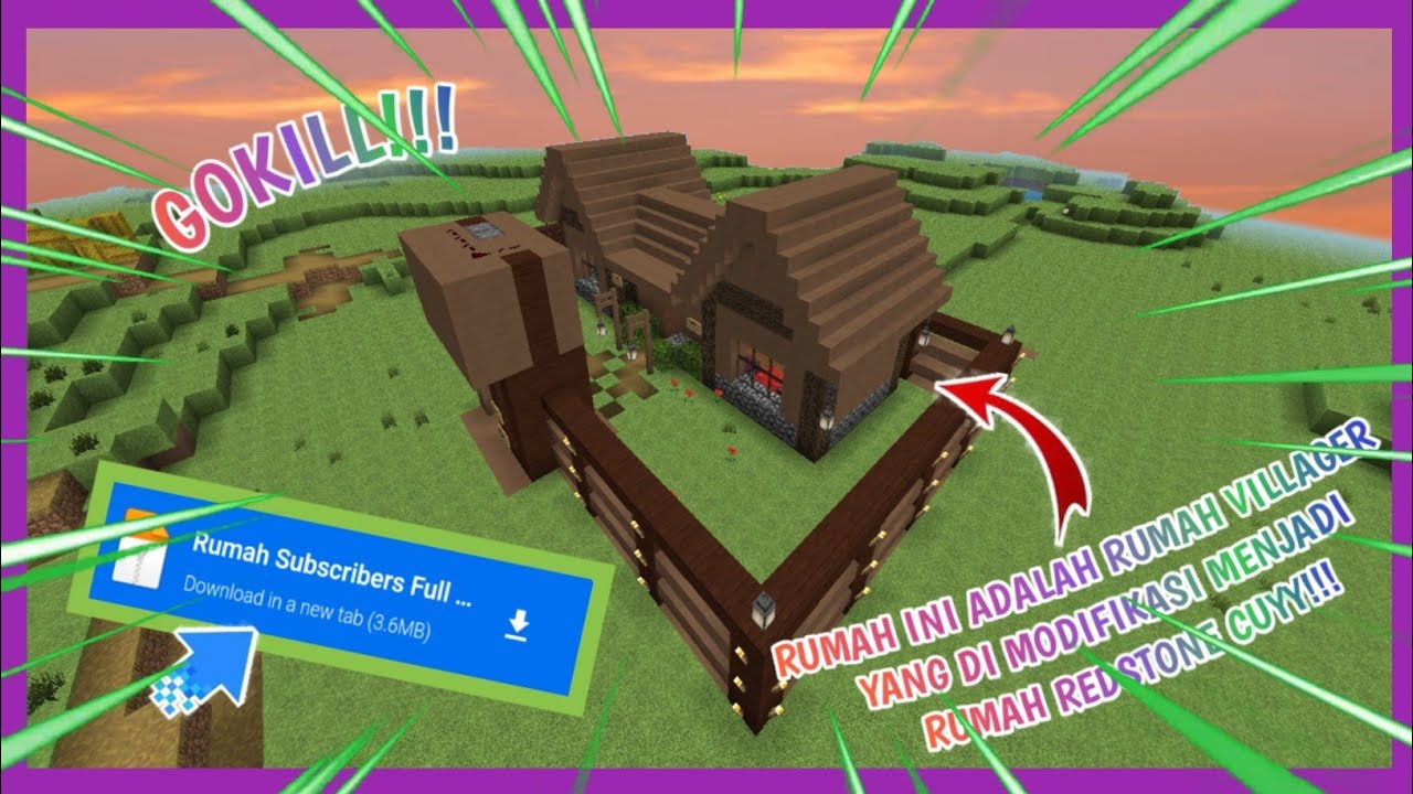 MINECRAFT#190 | RUMAH VILLAGER INI DIMODIFIKASI MENJADI RUMAH REDSTONE COYY!!🔥. Map Showcase ...