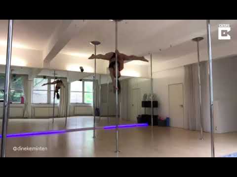 almost naked Pole dancer fails and accidentally .. - YouTube