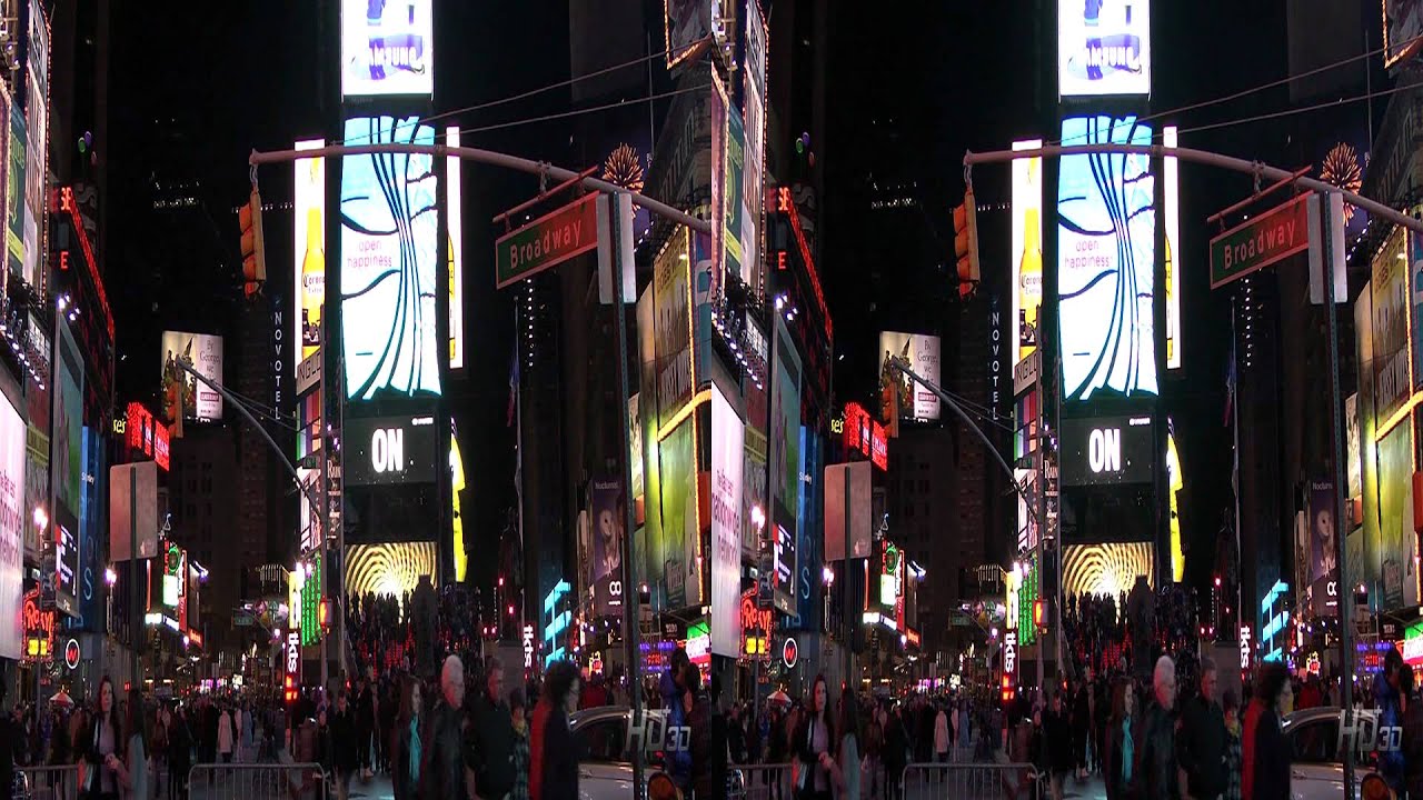New York City - Times Square (3D Side by Side) - YouTube