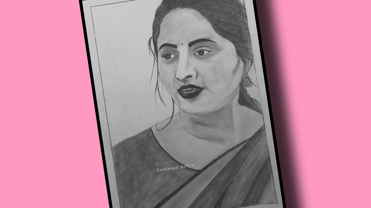 Drawing Anushka Shetty | Anushka Shetty portrait by kalakaar kehlo ...