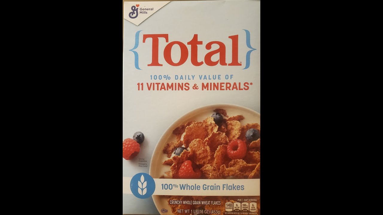 General Mills Total Crunchy Whole Grain Wheat Flakes Cereal Review ...