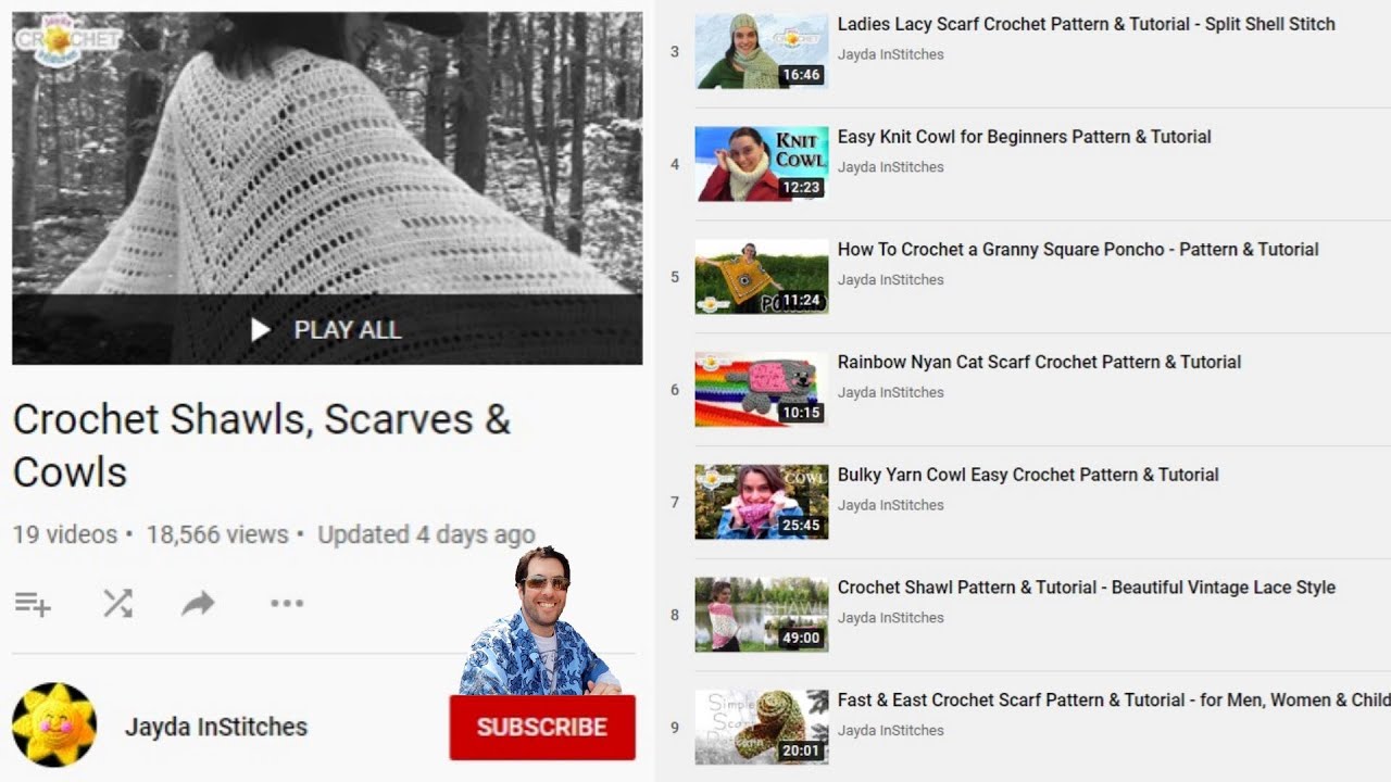 Shawls, Scarves & Cowls Crochet Jayda InStitches Playlist Walkthrough ...