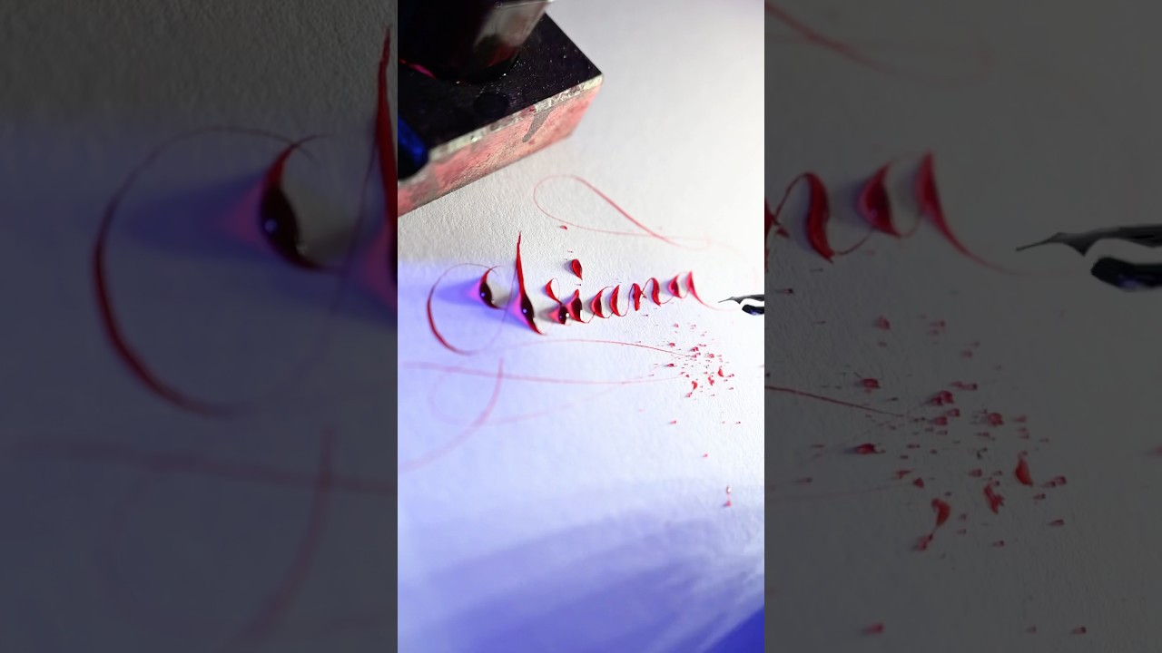 Ariana #scriptmagic #calligraphylove #calligraphy #asmr #satisfying #yp ...