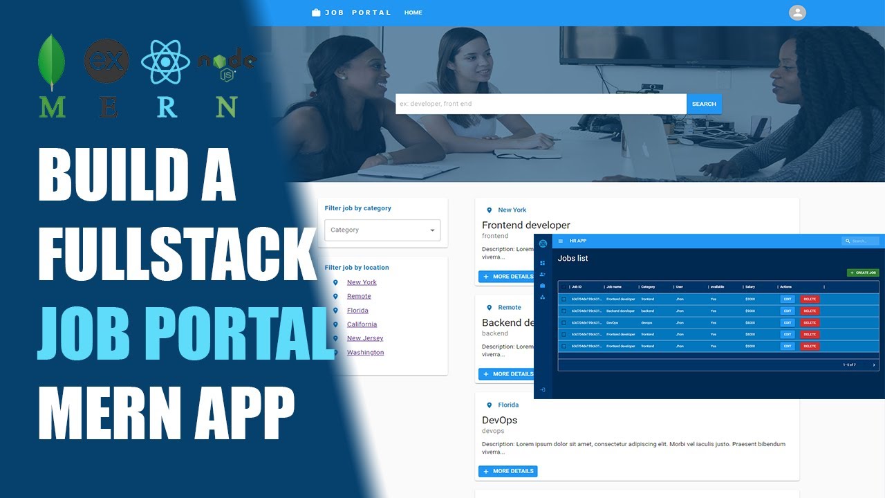 Build a complete a Job Portal Web Application with MERN Stack app ...