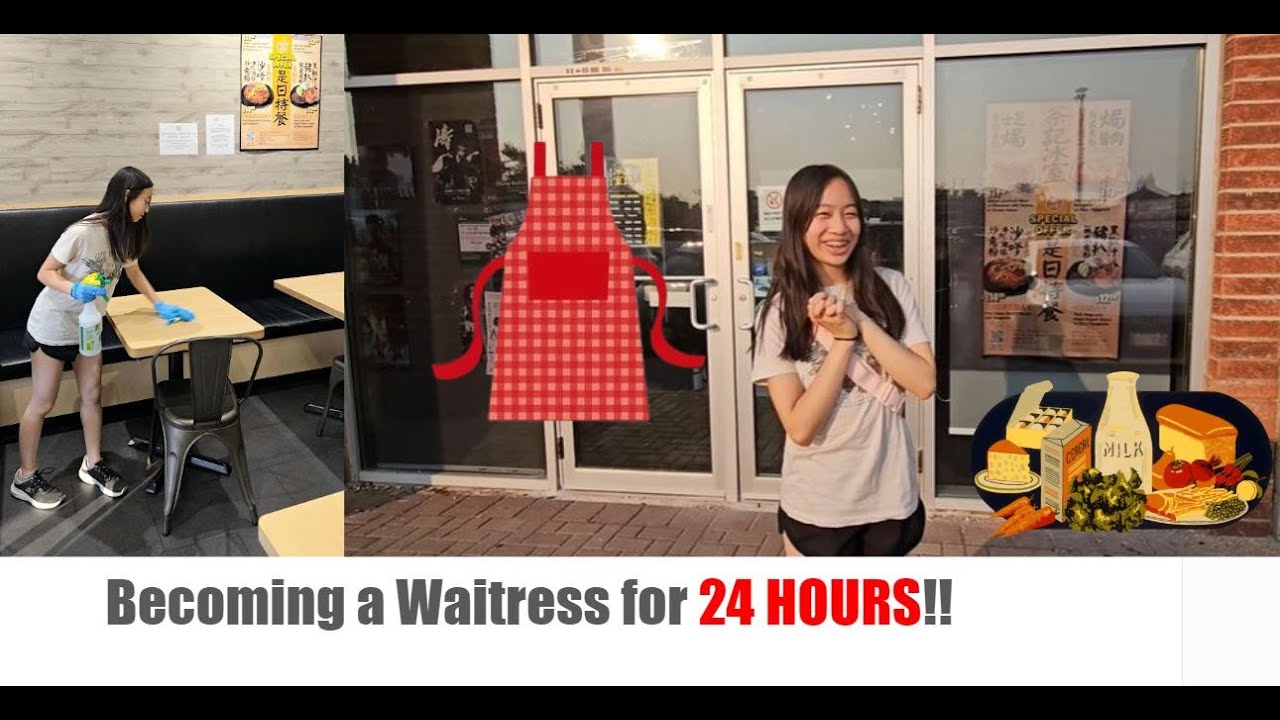 Ep 106 - Becoming a Waitress for 24 Hours! | 24 Hour Challenge ...