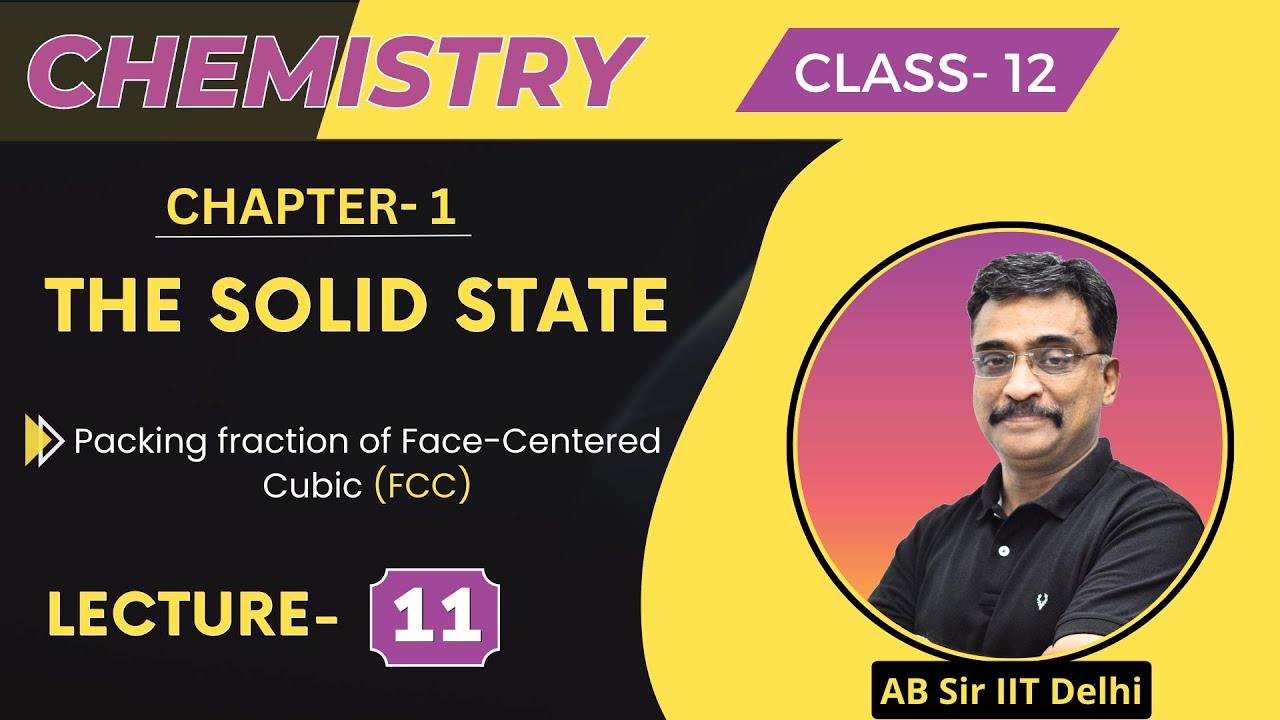 Packing fraction of Face Centered Cubic FCC | Solid State Class 12 ...
