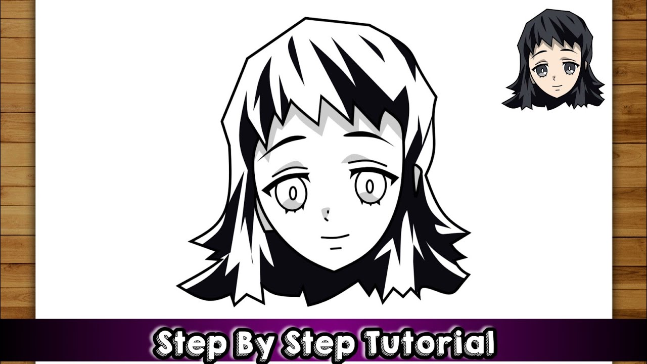 How to draw Makomo | DEMON SLAYER #drawingeasy step by step tutorial ...