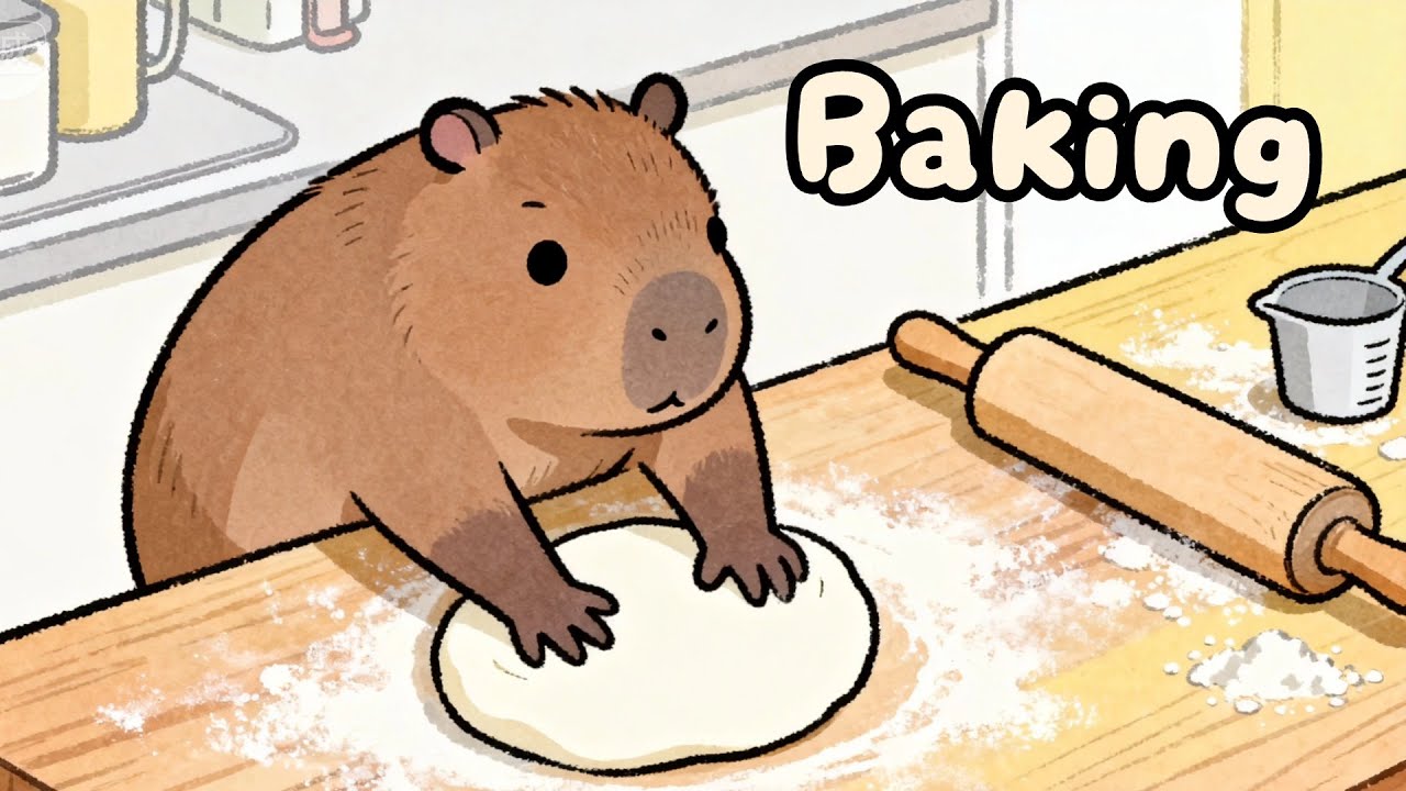 Capybara: Cookie Baking from Scratch | Cozy Kitchen, ASMR - YouTube