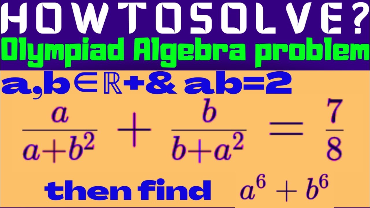 Solve This Math Algebra Question|Math Olympiad Questions - YouTube