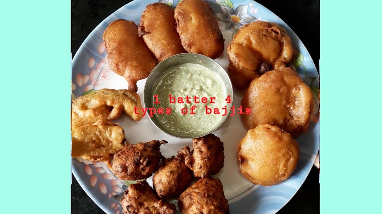 Bajji recipe/ಬಜ್ಜೀ/4 types of bajjis / tea time snack / priyanka priya ...