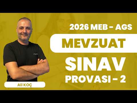 2026 MEB-AGS / Mevzuat - Sınav Provası - 2 - Ali KOÇ