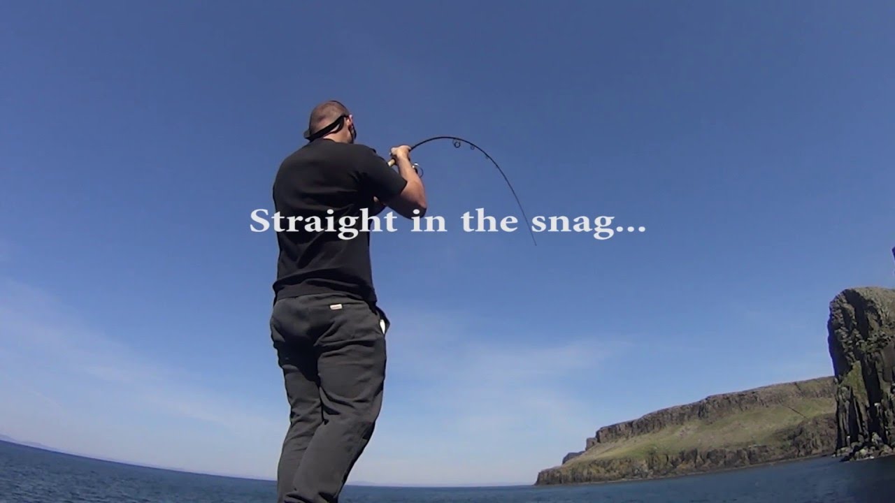 Pollock and coalfish on Neist Point, Isle of Skye. - YouTube