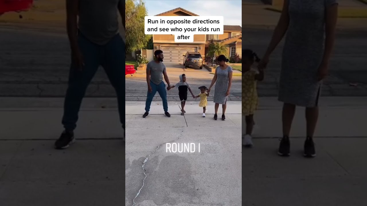 Run in opposite directions and see who your kids follow 😂 - YouTube