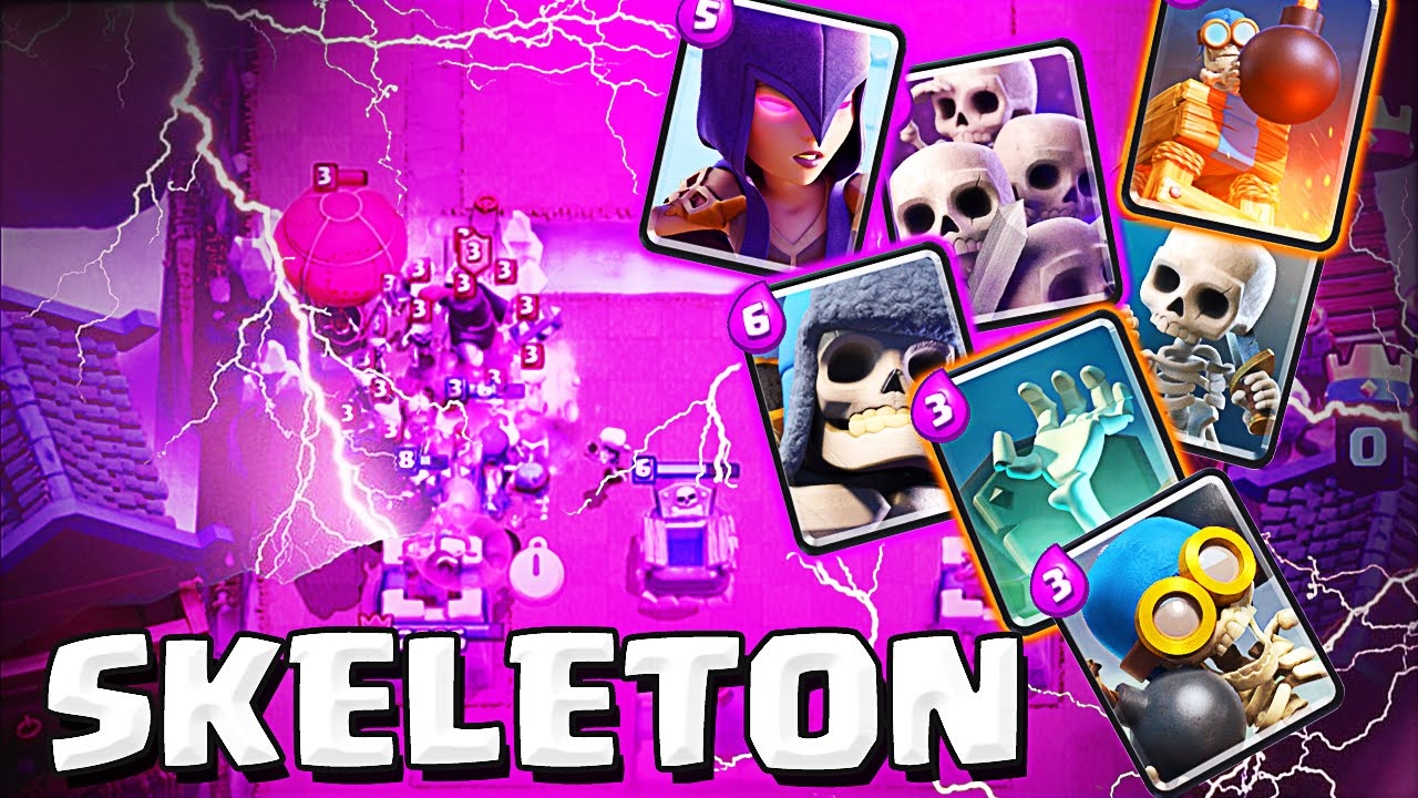 All Skeleton Deck! | Clash Royale - YouTube