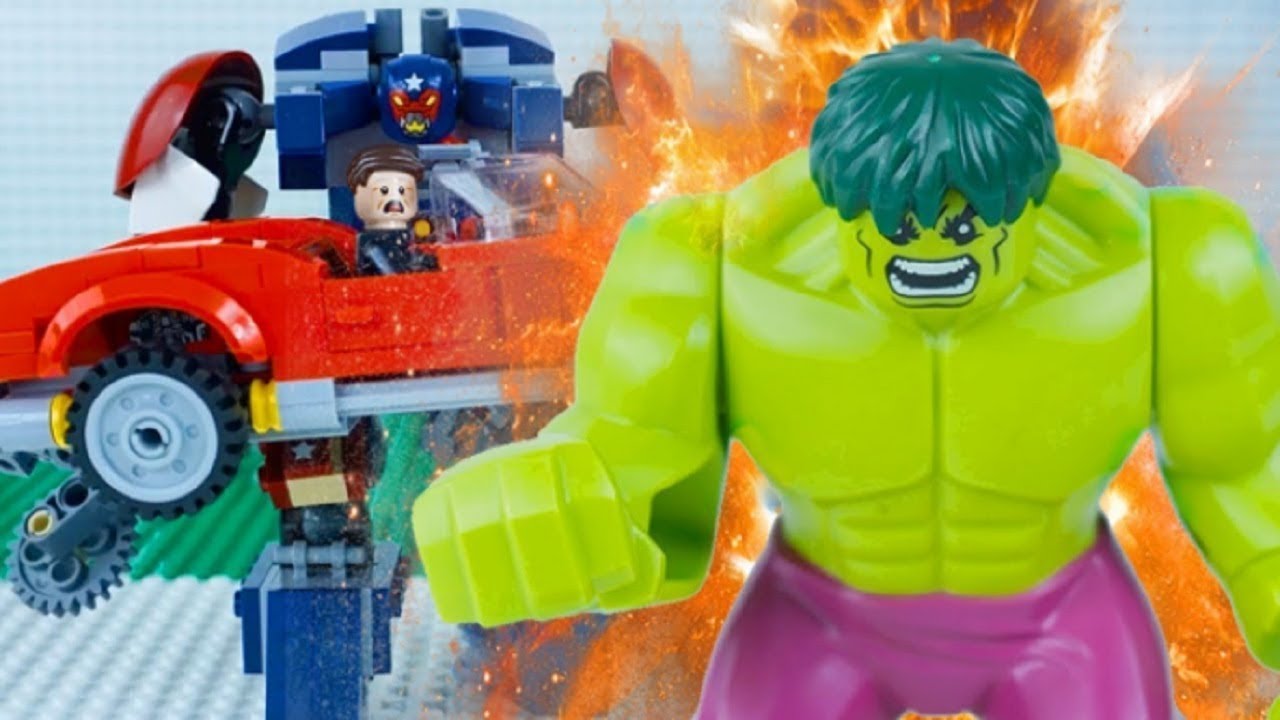Lego Hulk brick building house & Joker Bomber - YouTube